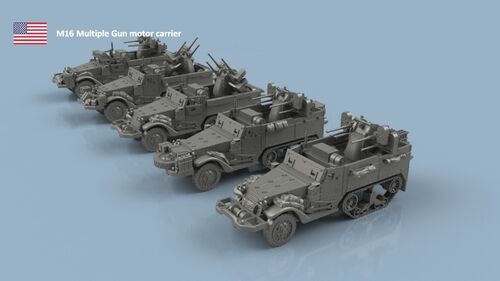 L'Arsenal 2.0 3D200585 US M16 Multiple Gun Motor Carrier - 3D printing (5 pcs)