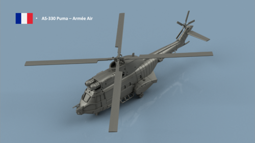 L'Arsenal 2.0 3D200340 Aerospatiale AS-330 Puma Armee de l'Air - 3D printing (1 helicopter)