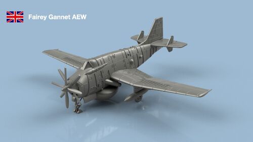 L'Arsenal 2.0 3D144595AEWDEP Fairey Gannet AEW.3 unfolded wings - 3D printing (1 plane)