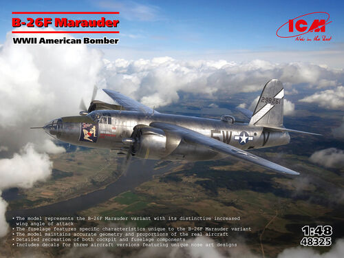 ICM 48325 B-26F Marauder, WWII American Bomber