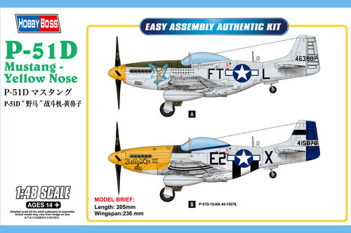 Hobby Boss 85808 P-51D Mustang - Yellow Nose