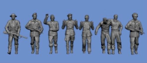 Peddinghaus-Decals 72F370 3 English soldiers with 5 German prisoners