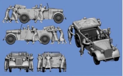 Peddinghaus-Decals 72F372 Horch with 6 German soldiers pushing