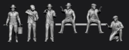 Peddinghaus-Decals 72F385 Dock workers painting