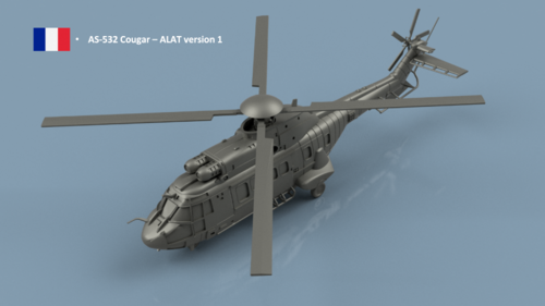 L'Arsenal 2.0 3D144342 Eurocopter AS-532 Cougar ALAT Version 1 - 3D printing (1 helicopter)
