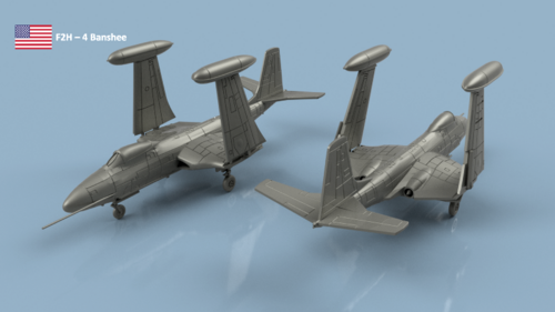L'Arsenal 2.0 3D144431 McDonnell F2H-4 Banshee folded wings - 3D printing (1 plane)