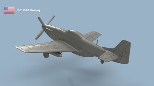 L'Arsenal 2.0 3D144534 North American P-51 D-20 Mustang - 3D printing (1 plane)