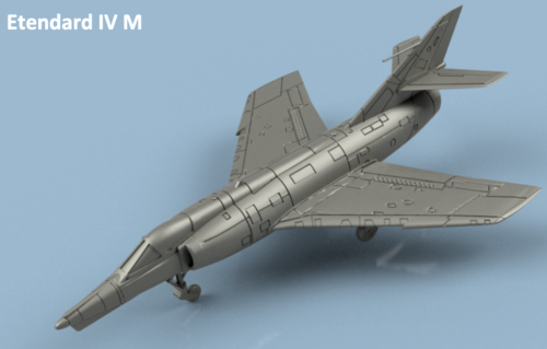 L'Arsenal 2.0 3D144112 Dassault Etendard IV M unfolded wings - 3D printing (1 plane)