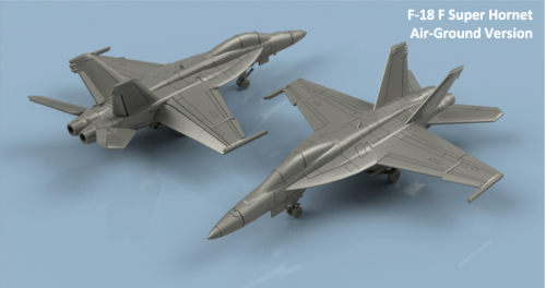 L'Arsenal 2.0 3D144124 Boeing F-18 F Super Hornet - ground attack configuration unfolded wings - 3D printing (1 plane)