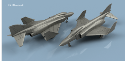 L'Arsenal 2.0 3D144161 McDonnell Douglas F-4 J Phantom II folded wings - 3D printing (1 plane)