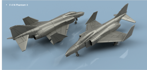 L'Arsenal 2.0 3D144163 McDonnell Douglas F-4 N Phantom II folded wings - 3D printing (1 plane)