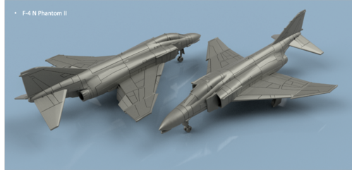 L'Arsenal 2.0 3D144164 McDonnell Douglas F-4 N Phantom II unfolded wings - 3D printing (1 plane)