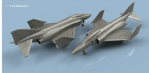 L'Arsenal 2.0 3D144165 McDonnell Douglas F-4 S Phantom II folded wings - 3D printing (1 plane)