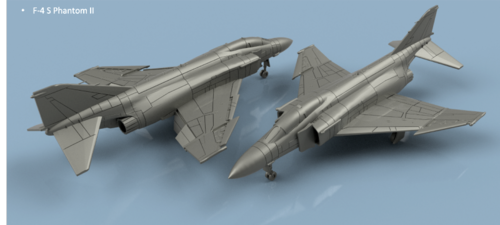 L'Arsenal 2.0 3D144166 McDonnell Douglas F-4 S Phantom II unfolded wings - 3D printing (1 plane)