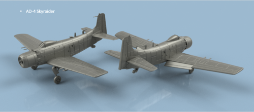 L'Arsenal 2.0 3D144178 Douglas AD-4 Skyraider unfolded wings - 3D printing (1 plane)