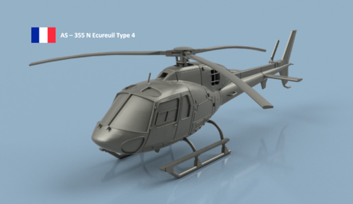 L'Arsenal 2.0 3D144257 Eurocopter AS-355 N Ecureuil - 3D printing (1 helicopter)