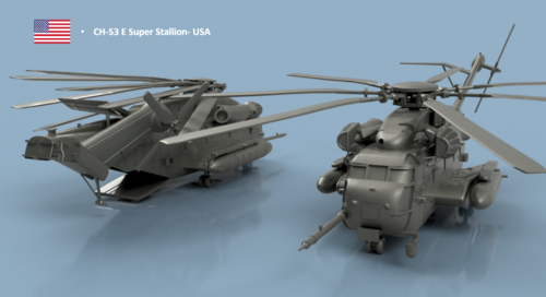 L'Arsenal 2.0 3D144264PL Sikorsky CH-53 E Super Stallion US folded blades - 3D printing (1 helicopter)