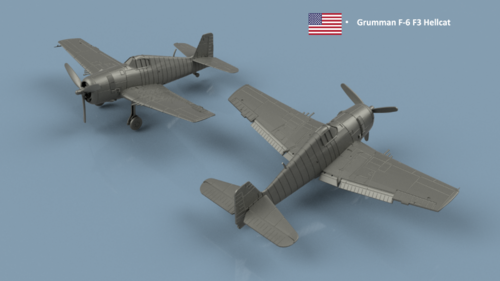 L'Arsenal 2.0 3D144315 Grumman F-6 F3 Hellcat unfolded wings - 3D printing (1 plane)