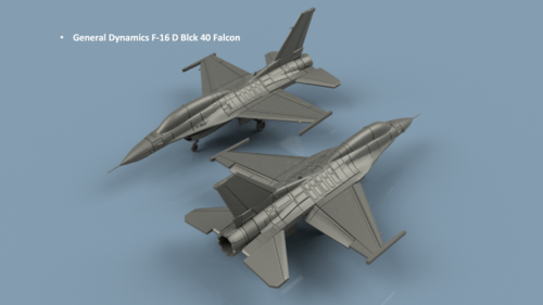 L'Arsenal 2.0 3D144336 General Dynamics F-16 D Block 30 Falcon - 3D printing (1 plane)