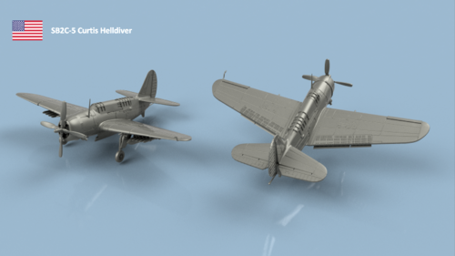 L'Arsenal 2.0 3D100485 Curtiss SB2C-5 Helldiver unfolded wings - 3D printing (1 plane)
