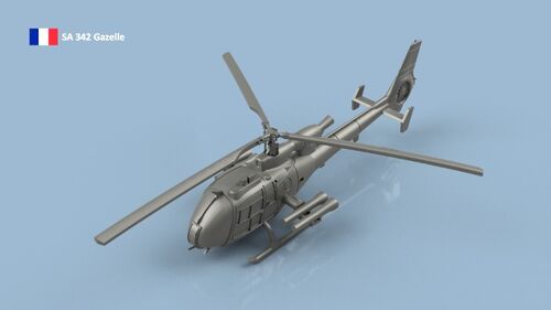 L'Arsenal 2.0 3D100524 Aerospatiale SA 342 Gazelle - 3D printing (1 helicopter)