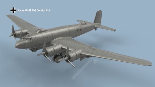 L'Arsenal 2.0 3D100542 Focke Wulf Fw-200 C-1 Condor - 3D printing (1 plane)
