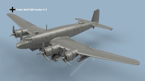 L'Arsenal 2.0 3D100543 Focke Wulf Fw-200 C-3 Condor - 3D printing (1 plane)