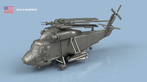 L'Arsenal 2.0 3D100556PL Kaman SH-2 G Seasprite folded blades - 3D printing (1 helicopter)