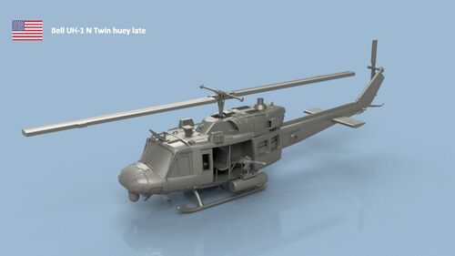 L'Arsenal 2.0 3D100565NLPLEIN Bell UH-1 N Twin Huey late - 3D Printing (1 helicotper)