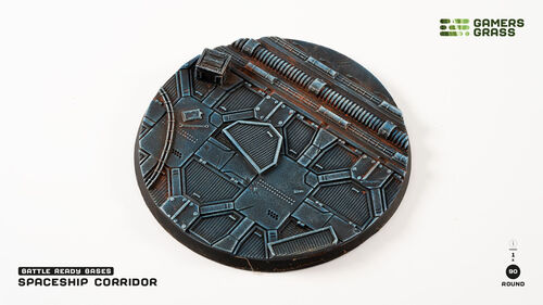 GamersGrass GGB-SPR90 Spaceship Corridor Base - Round 90mm (x1)