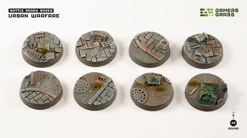 GamersGrass GGB-UWR28 Urban Warfare Bases - Round 28mm (x8)