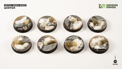 GamersGrass GGB-WR28 Winter Bases - Round 28mm (x8)