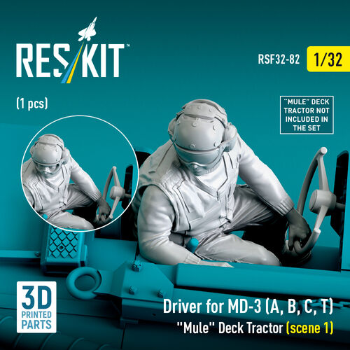 RES/KIT F32-0082 Driver For MD-3 (A, B, C, T) 'Mule' Deck Tractor (Scene 1) (1pc) (3D Printed)