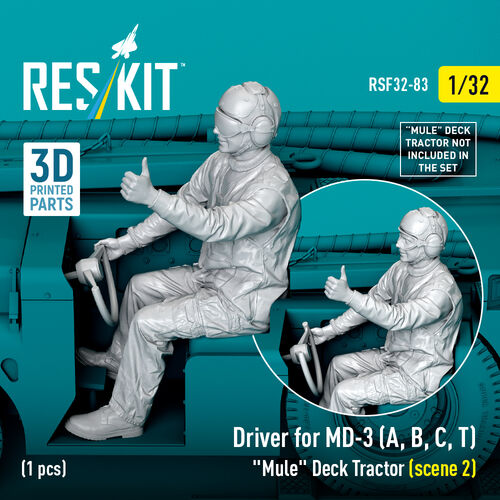 RES/KIT F32-0083 Driver For MD-3 (A, B, C, T) 'Mule' Deck Tractor (Scene 2) (1pc) (3D Printed)