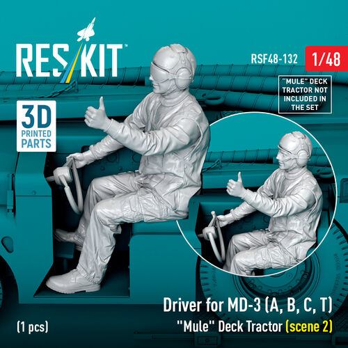 RES/KIT F48-0132 Driver For MD-3 (A, B, C, T) 'Mule' Deck Tractor (Scene 2) (1pc) (3D Printed)