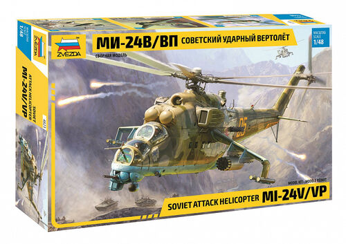 Zvezda 4823 Soviet Attack Helicopter MI-24V/VP
