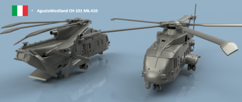 L'Arsenal 2.0 3D100276PL AgustaWestland EH-101 Mk.410 Italy - folded blades (1 Helicopter)