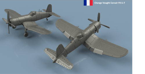 L'Arsenal 2.0 3D100299 Vought Corsair F4 U-7 - unfolded wings (1 plane)