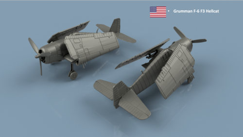 L'Arsenal 2.0 3D100316 Grumman F-6 F3 Hellcat - folded wings (1 plane)
