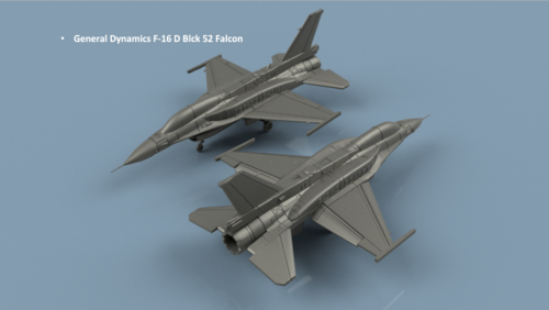 L'Arsenal 2.0 3D100337 General Dynamics F-16 D Block 52 Falcon (1 plane)