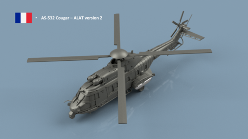 L'Arsenal 2.0 3D100343 AS-532 Cougar ALAT Version 2 - 3D printing (1 Helicopter)