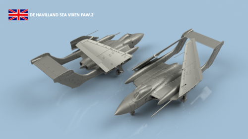 L'Arsenal 2.0 3D100370 De Havilland Sea Vixen FAW.2 folded wings - 3D printing (1 plane)