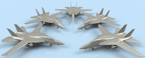 L'Arsenal 2.0 3D100082 Grumman F-14 D Bomcat - unfolded wings (1 plane)