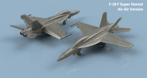 L'Arsenal 2.0 3D100122 Boeing F-18 F Super Hornet - air-air configuration / unfolded wings (1 plane)