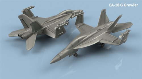 L'Arsenal 2.0 3D100129 Boeing EA-18 G Growler - folded wings (1 plane)