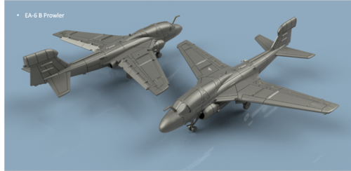 L'Arsenal 2.0 3D100154 Grumman EA-6 B Prowler - unfolded wings (1 plane)