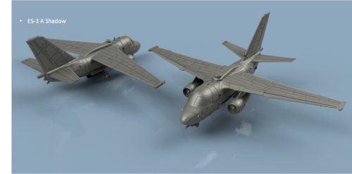 L'Arsenal 2.0 3D100158 Lockheed ES-3 A Shadow - unfolded wings (1 plane)