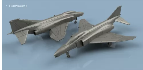 L'Arsenal 2.0 3D100160 McDonnell Douglas F-4 B Phantom II - unfolded wings (1 plane)