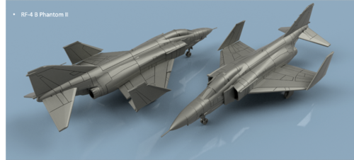 L'Arsenal 2.0 3D100167 McDonnell Douglas RF-4 B Phantom II - folded wings (1 plane)