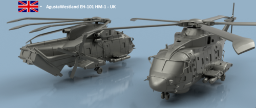 L'Arsenal 2.0 3D100249DEP AgustaWestland EH-101 HM1 Merlin UK - unfolded blades (1 Helicopter)